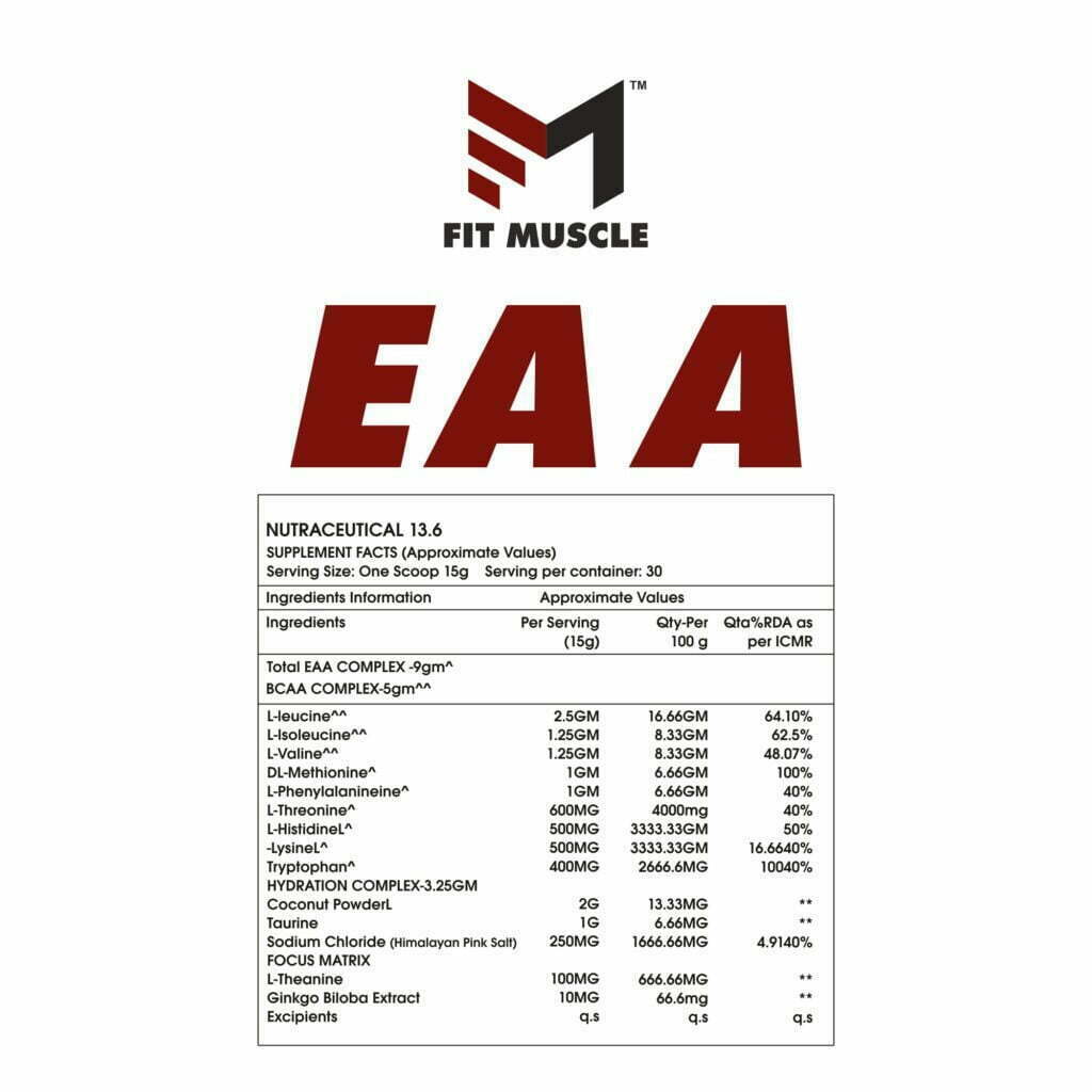 Fitmuscle Nutrition EAA Essential Aminos - Fitmusclenutrition